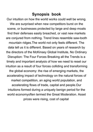 No Ordinary Disruption: The Four Global Forces Breaking All the Trends ...