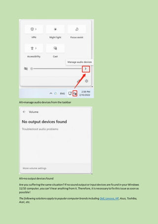 no output input devices found | PDF