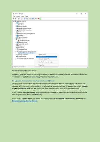 no output input devices found | PDF