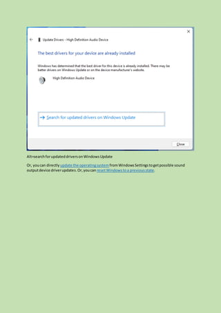 no output input devices found | PDF