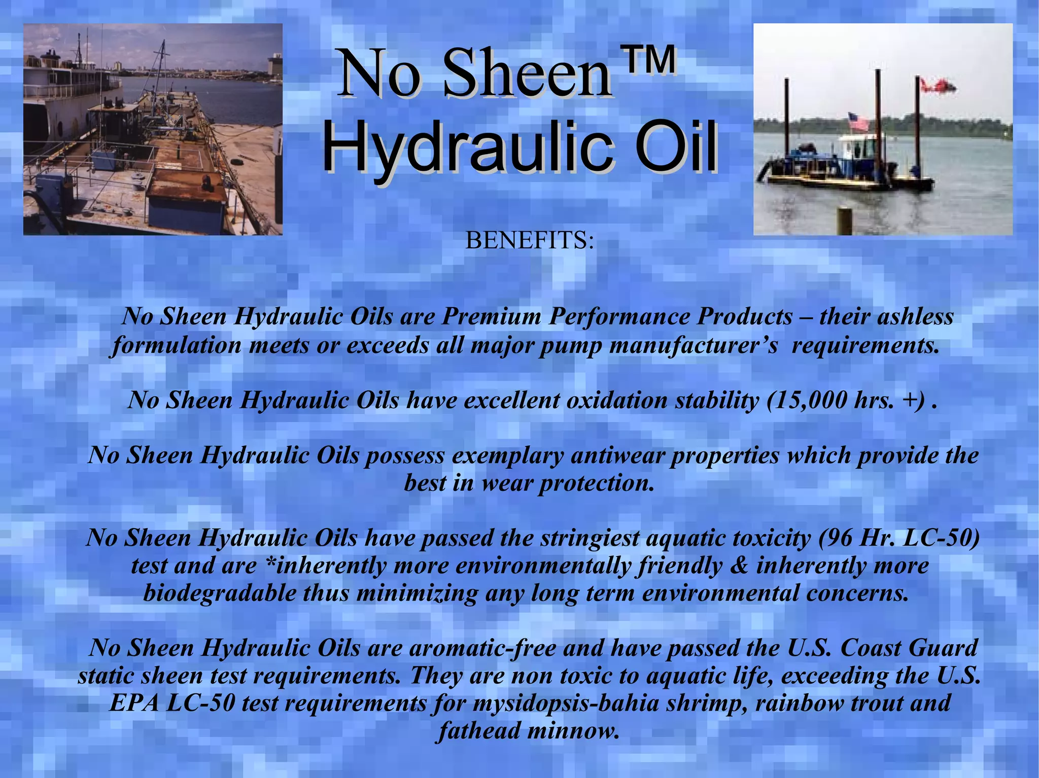 No Sheen Hydraulic Oil | PPT