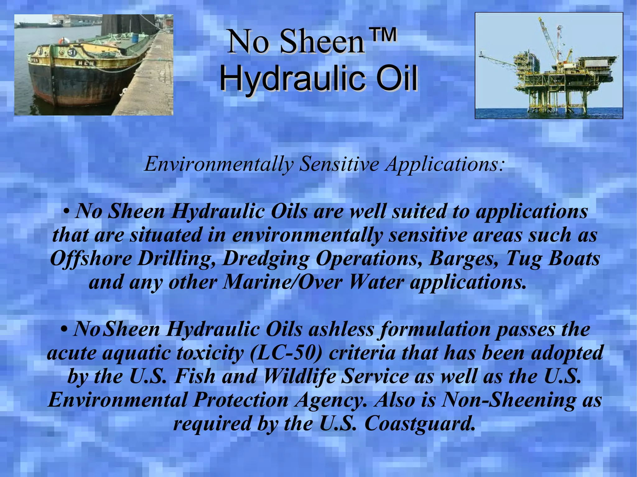 No Sheen Hydraulic Oil | PPT