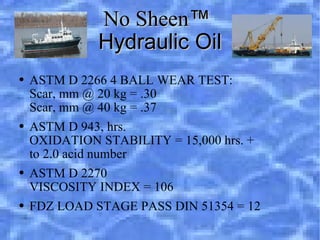 No Sheen Hydraulic Oil | PPT