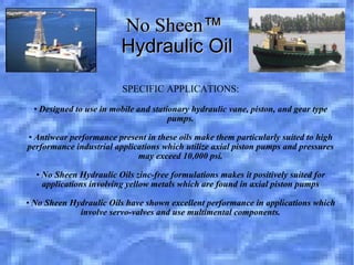 No Sheen Hydraulic Oil | PPT