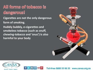 Smoking Robs Your Health and Your Wallet (CANSA) | PPT