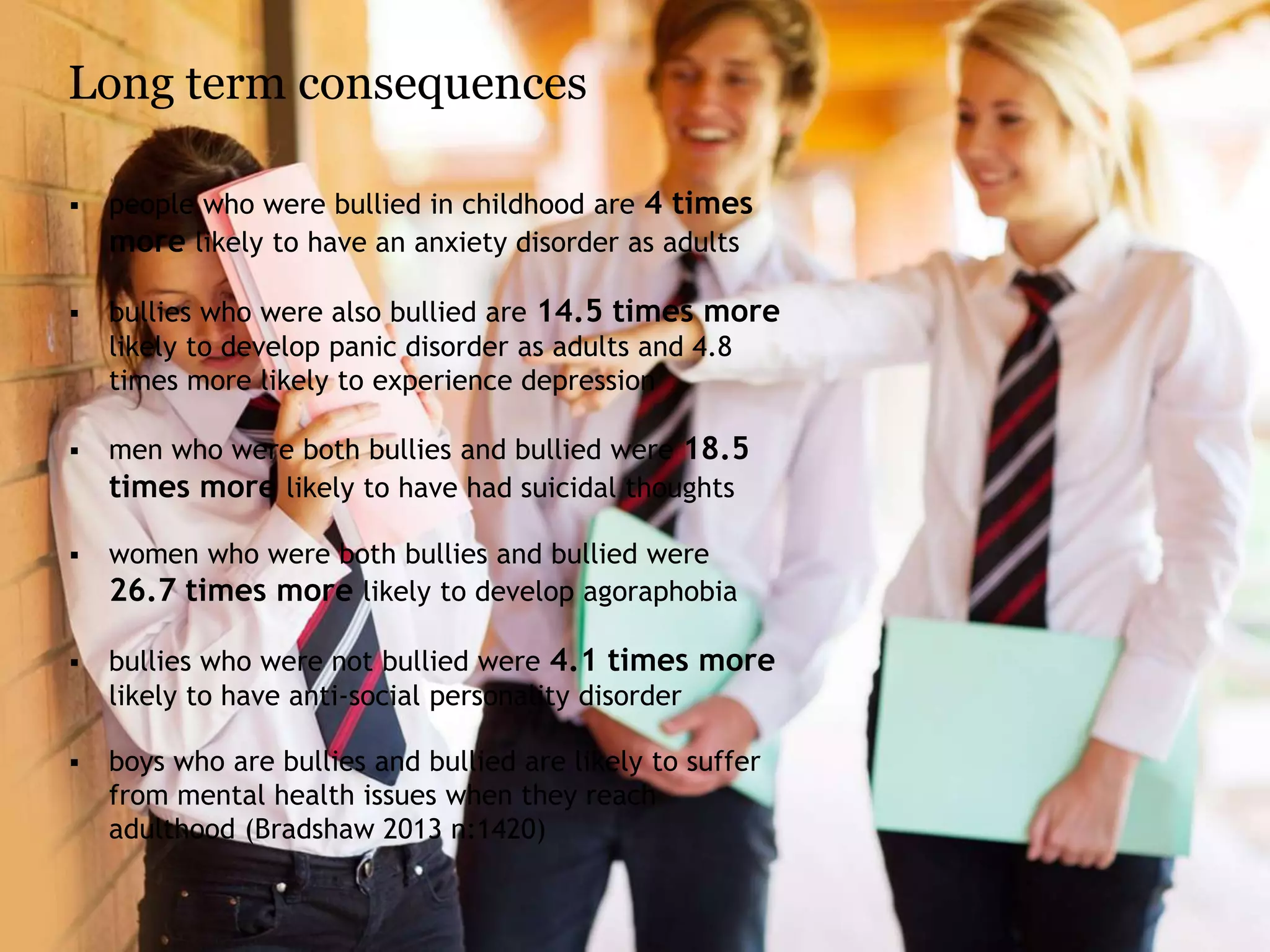 No 2 Bullying Conference Australia 2013. Impacts of bullying, what we ...