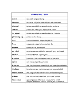 Peristilahan Teori Seni 2013 | PDF