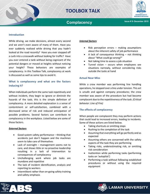 No 5 TBT Complacency.pdf