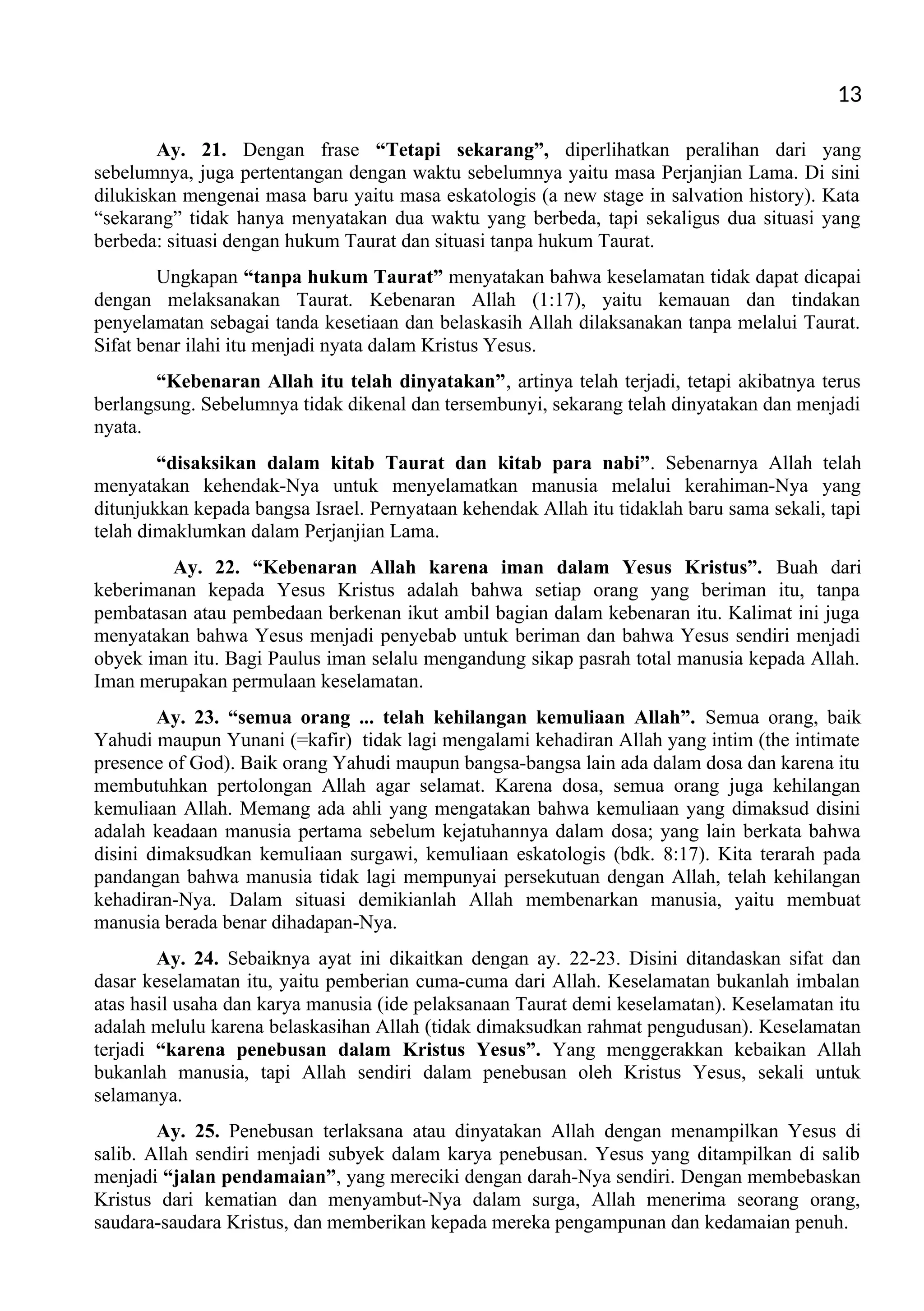 Surat Rasul Paulus kepada jemaat di Roma | DOC