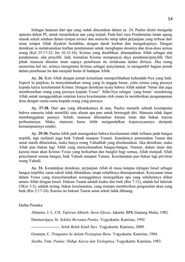 Surat Rasul Paulus kepada jemaat di Roma | DOC