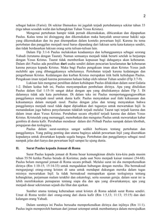 Surat Rasul Paulus kepada jemaat di Roma | DOC