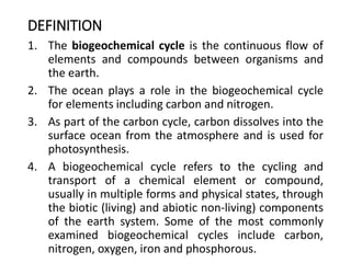 ROLE OF MICROBES BIOGEOCHEMICAL CYCLE IN OCEAN | PPT