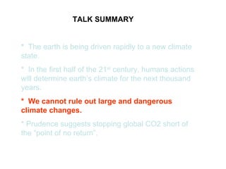 Carbon Dioxide; What is Earth's Point of No Return? | PPT