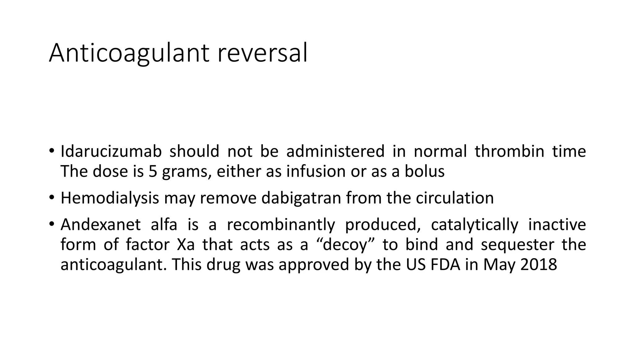 Newer Oral Anticoagulant in Chronic Kidney Disease | PPT