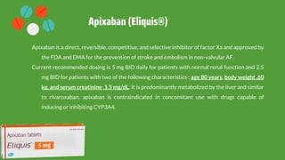 Non Vitamin K Oral Anti-Coagulants | PDF | Blood Disorders | Diseases ...