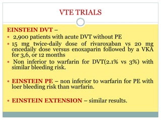 newer oral anticoagulents | PPTX