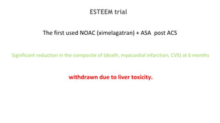 NOAC in coronary artery disease | PDF