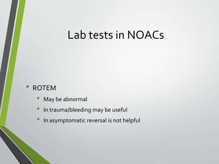 NOACs in the ED | PPT