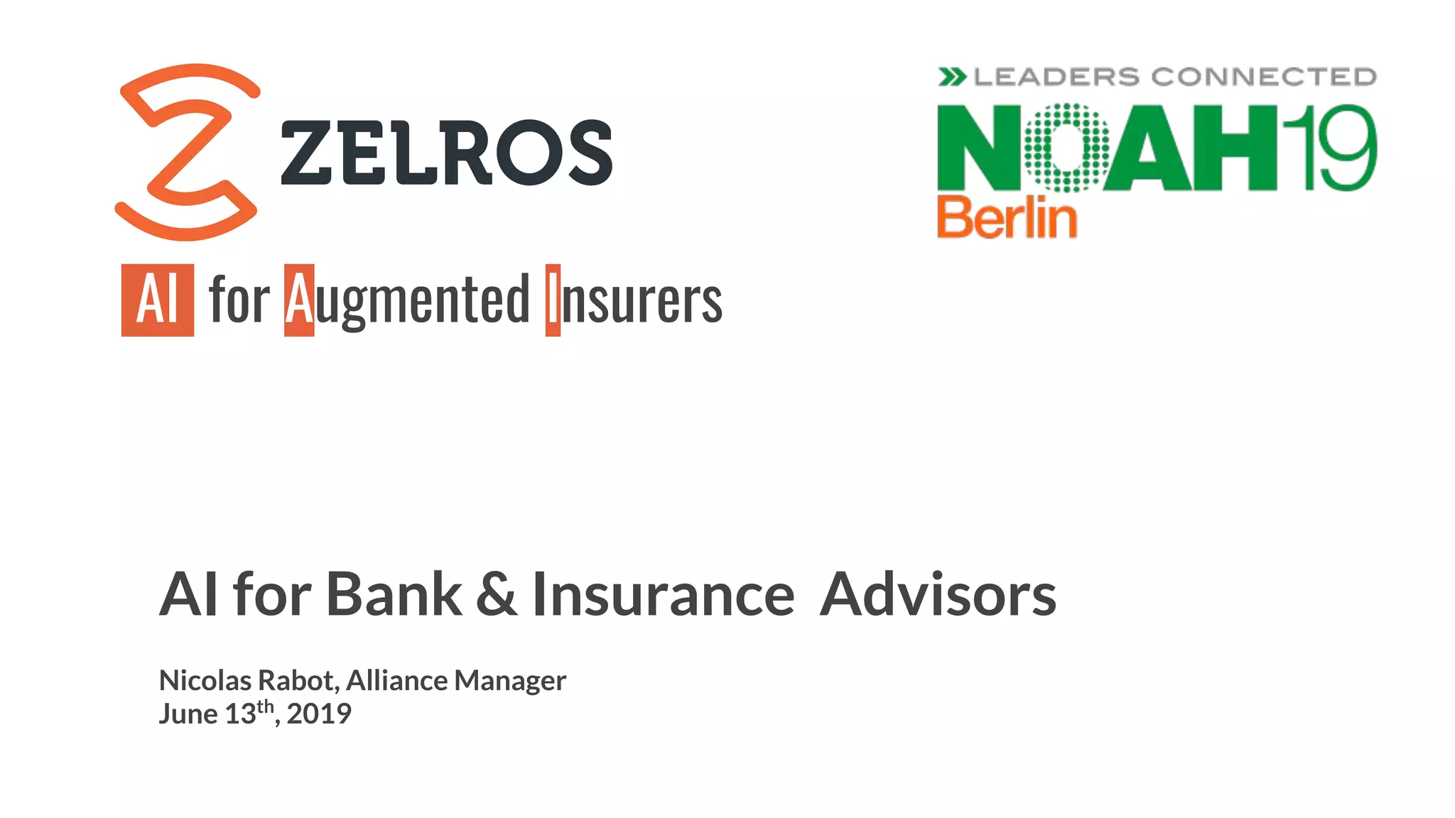 Zelros - NOAH19 Berlin | PDF