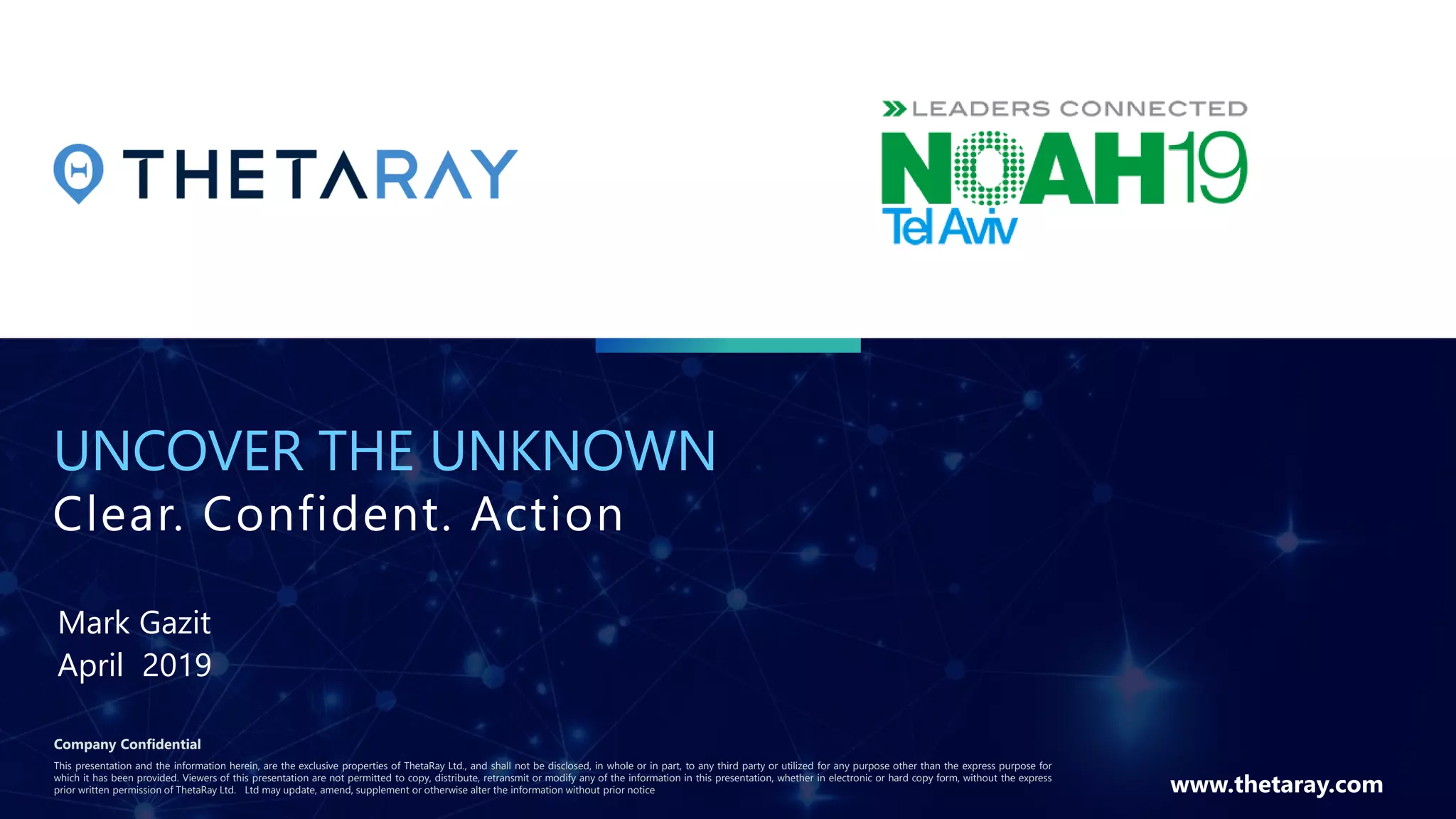ThetaRay - NOAH19 Tel Aviv | PPT