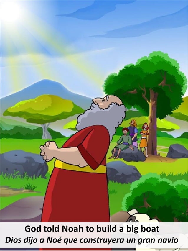 Noah and the Flood: Flashcards for Little Children - Noé y el diluvio ...