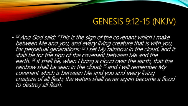 Noahic Covenant | PPTX | Christianity | Religion & Spirituality