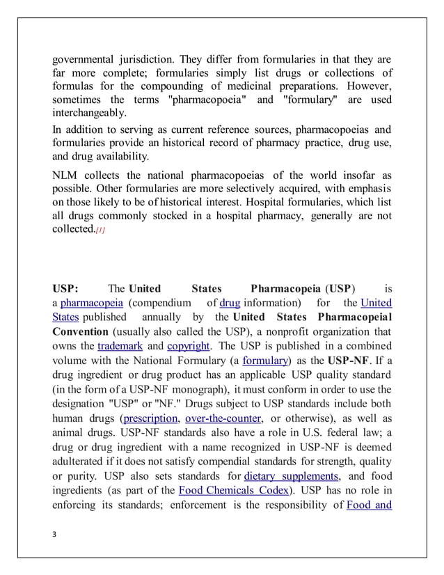 Drug Standards | DOCX