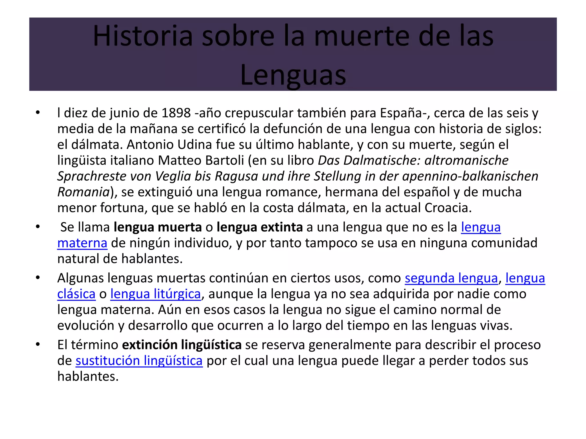 No a la muerte de las lenguas | PPTX