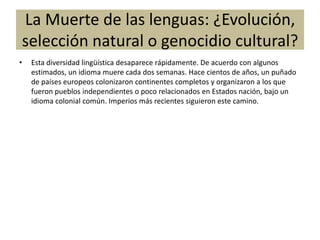 No a la muerte de las lenguas | PPTX