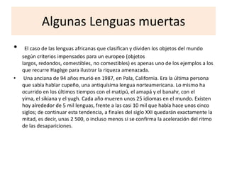 No a la muerte de las lenguas | PPTX