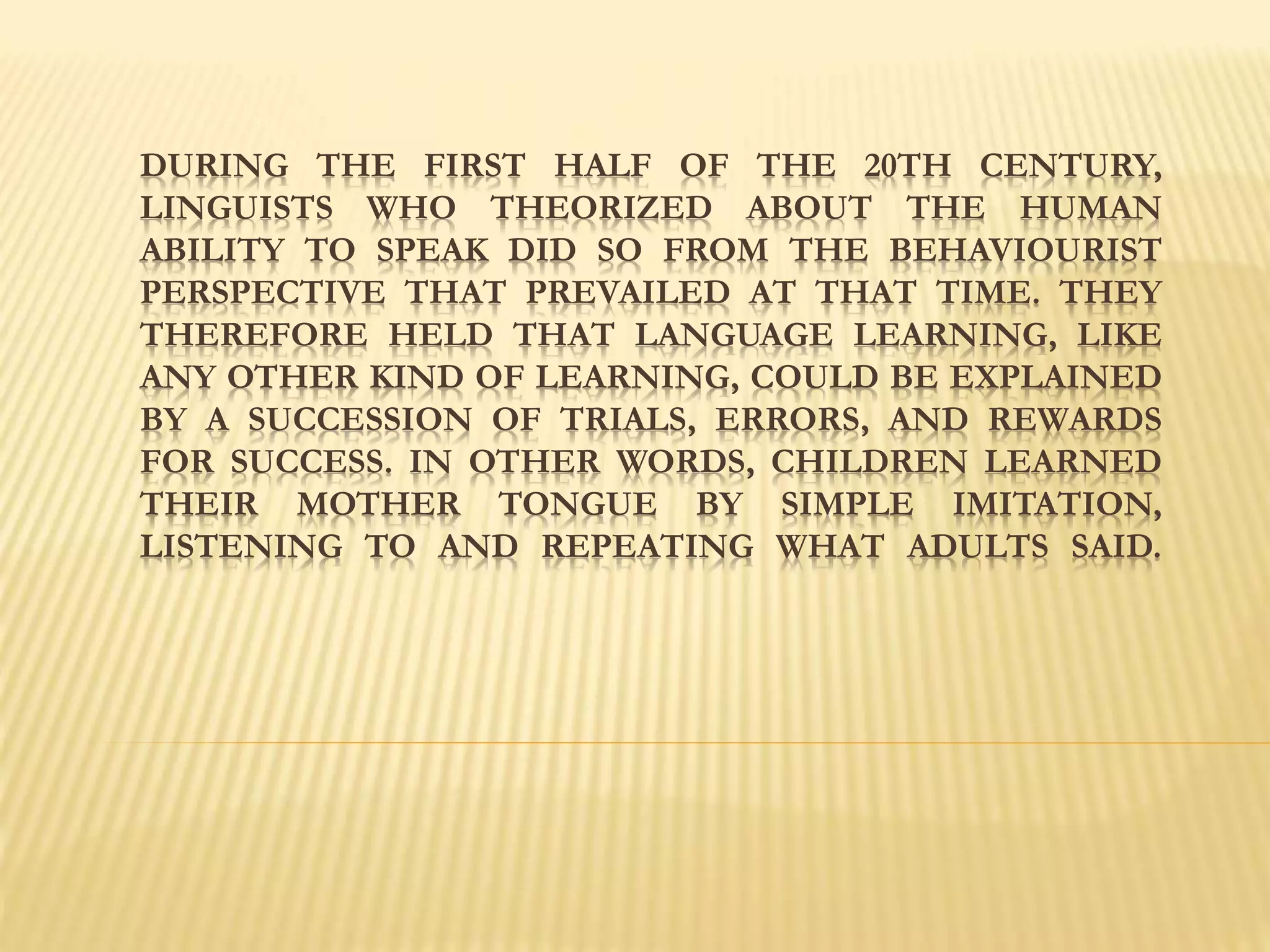 Noam chomsky on Universal Grammar | PPTX