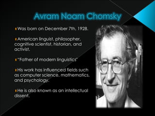 Noam Chomsky: Biography, Theories, Contributions, Works, 40% OFF
