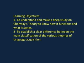 Noam chomsky's theory by summer gomez | PPT