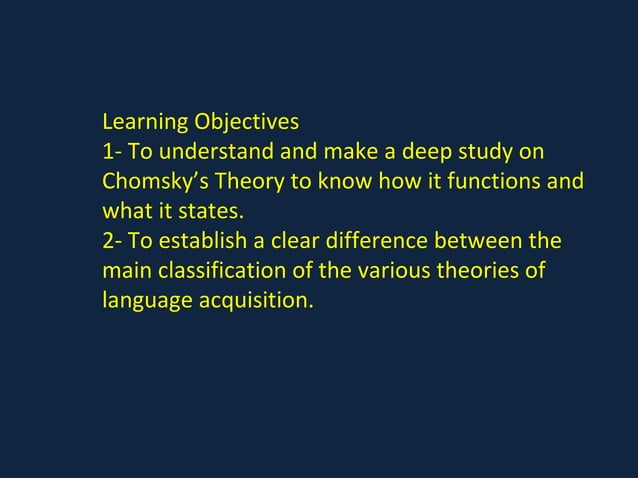 Noam chomsky's theory by summer gomez | PPT