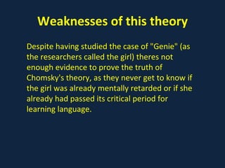 Noam Chomsky's theory by Summer Gomez | PPT