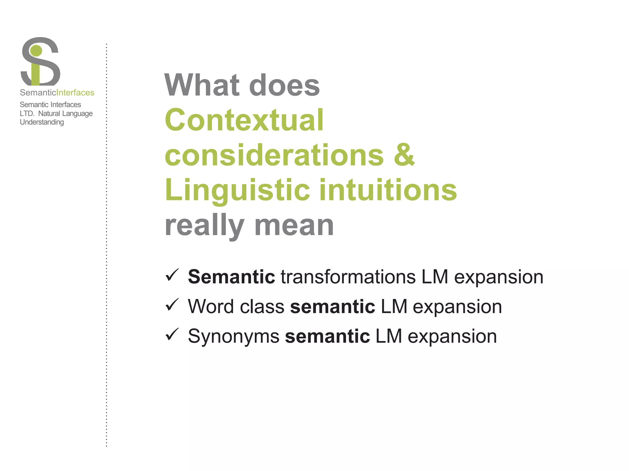 Semantic vs. Statistic Language Model Expansion | PPT