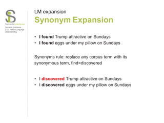 Semantic vs. Statistic Language Model Expansion | PPTX