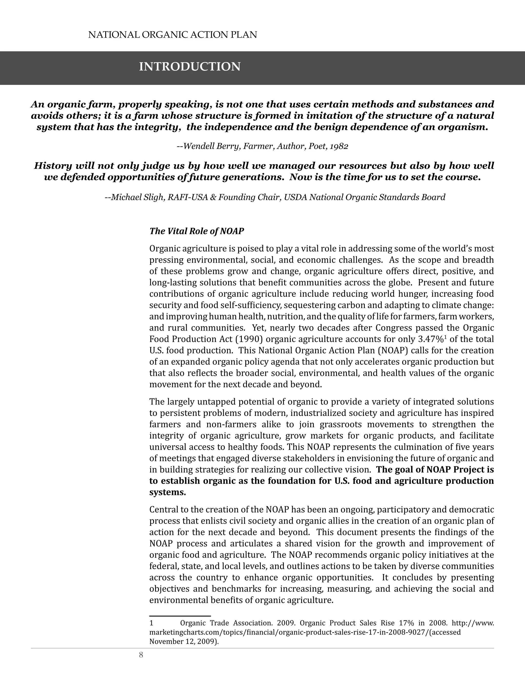 From the Margins to the Mainstream: Advancing Organic Agriculture in ...
