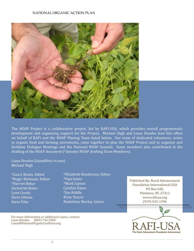 From the Margins to the Mainstream: Advancing Organic Agriculture in ...