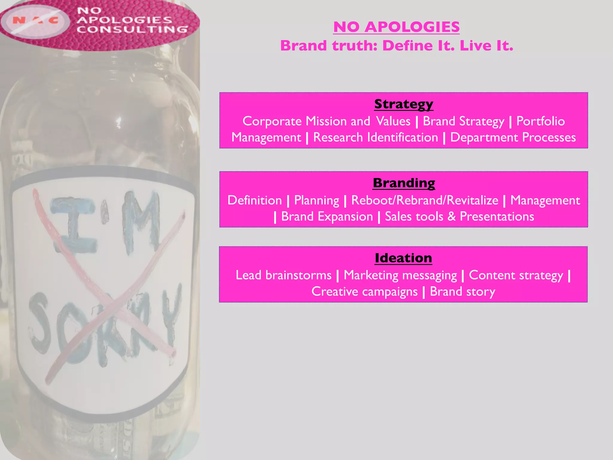 No apologies consulting | PDF