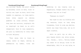 Nobela - kamalayang walang dangal | DOCX