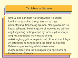 nobela-Mga uri ng tungalian (uri ng tunggalian) | PPTX