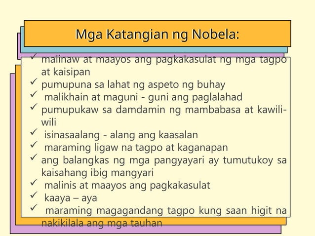 nobela-Mga uri ng tungalian (uri ng tunggalian) | PPTX