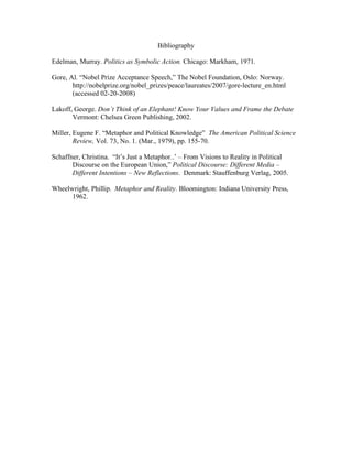 Al Gore Nobel Prize Speech Analysis | PDF