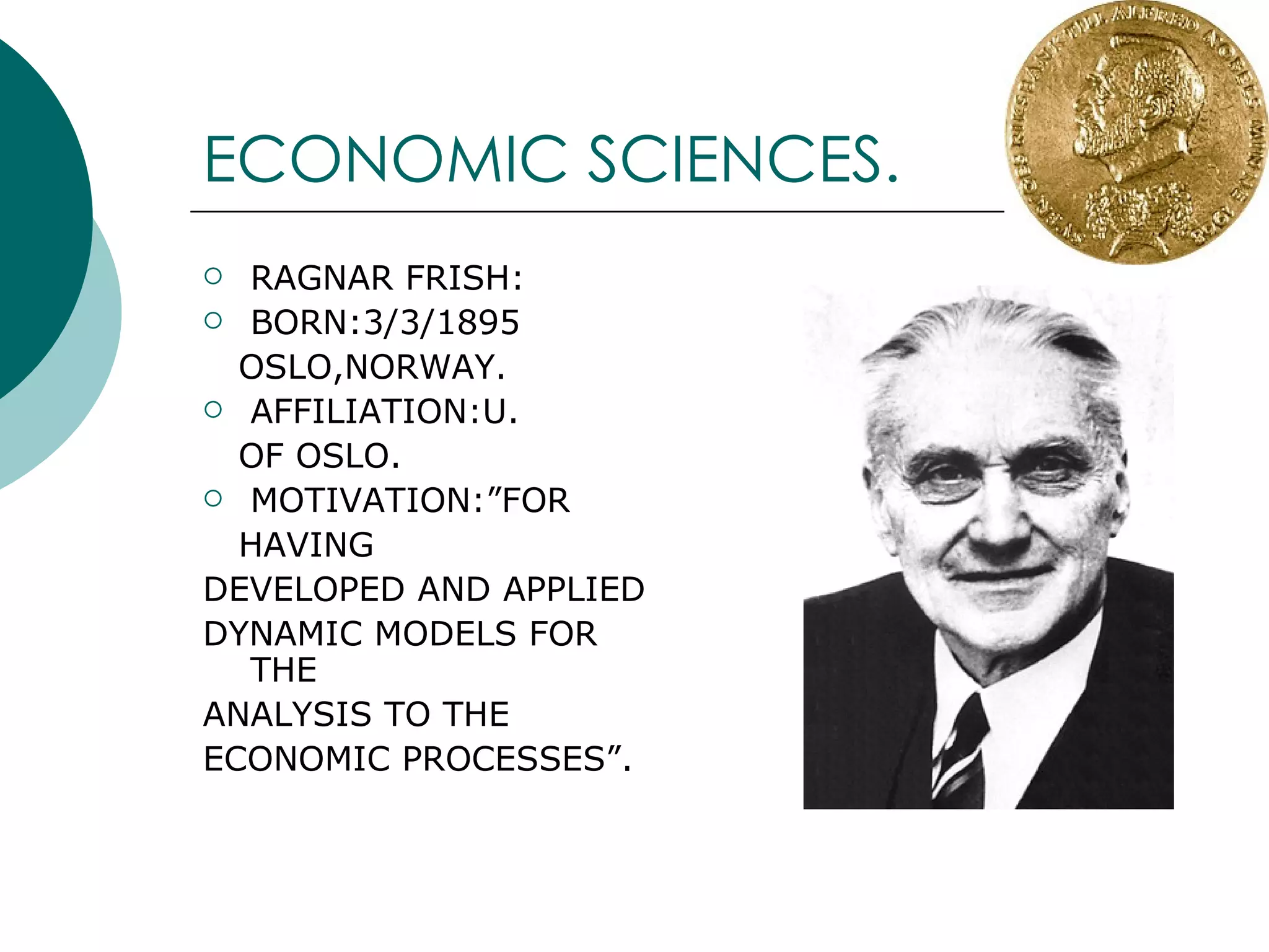 NOBEL PRIZE - ECONOMIC SCIENCES (Part 2) | PPT