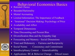 Dr.C.Muthuraja's Presentation on 'Nobel Prize Economics 2017': Richard ...