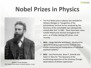 Nobel prize history in physics | PDF
