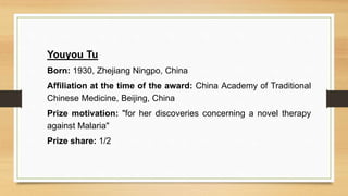 Nobel prize in medicine | PPTX