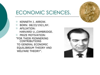NOBEL PRIZE - ECONOMIC SCIENCES (Part 1) | PPT