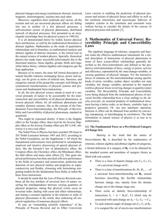 Physics X.0: Nobel prizes, Universal Principle, Mathematics of Nature | PDF